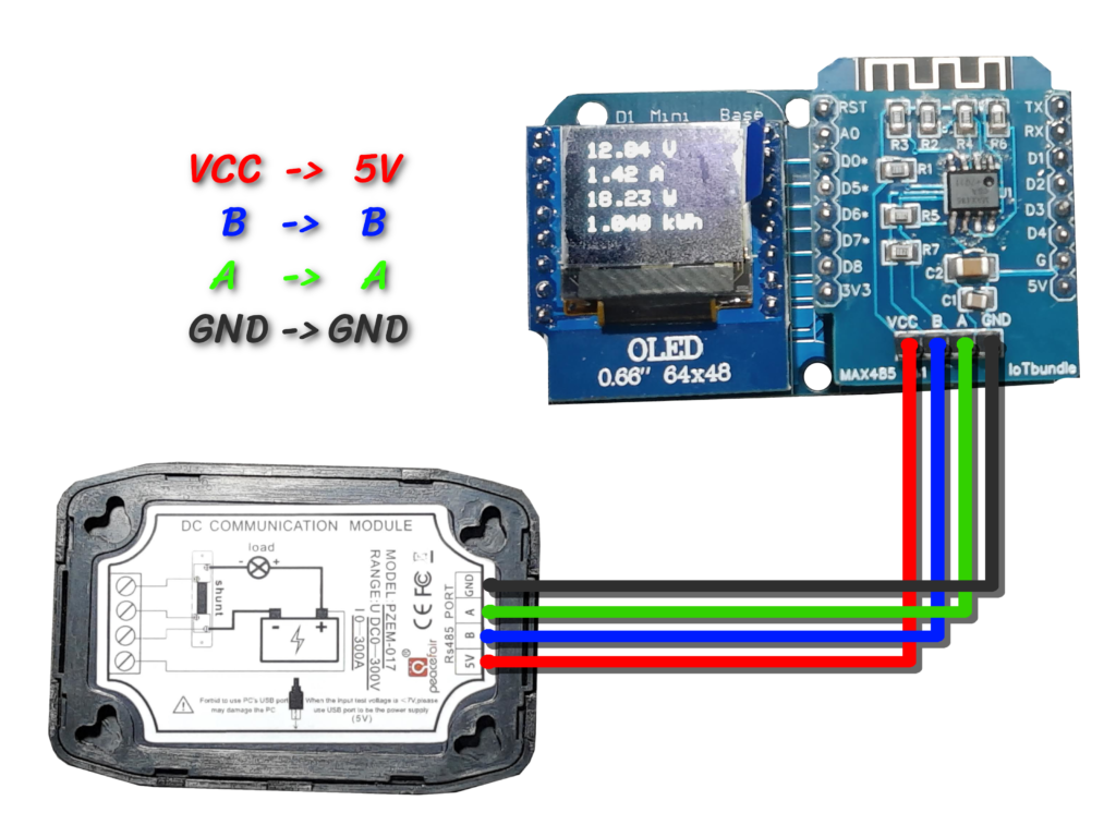 DC power meter ชุดวัดไฟฟ้ากระแสตรงด้วย PZEM 017 - IoT kiddie blog